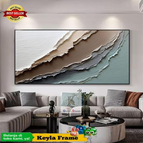 Jual lukisan abstrak tektur tebal aesthetic modern art,dekorasi dinding ...