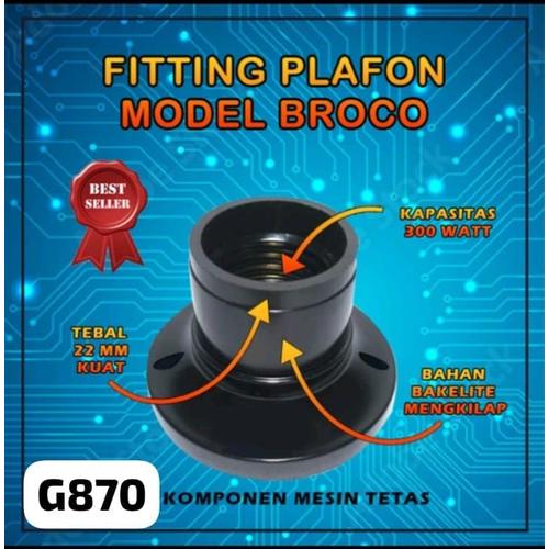 Jual G870 ORIGINAL FITTING LAMPU PLAFON LAMP HOLDER BLACK FITING BOHLAM ...