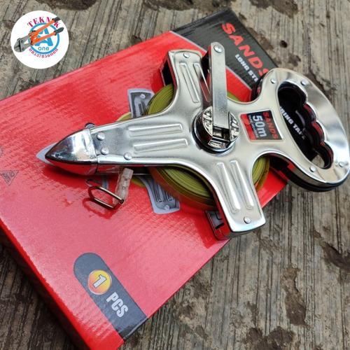 Jual SANDS METERAN TANCAP TANAH 50 meter METERAN BESI ROLL MEASURING ...