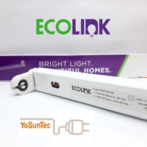 Jual ECOLINK Bare Batten 60cm 120cm Kap Lampu TL LED Ecofit 8w 9w 16w ...