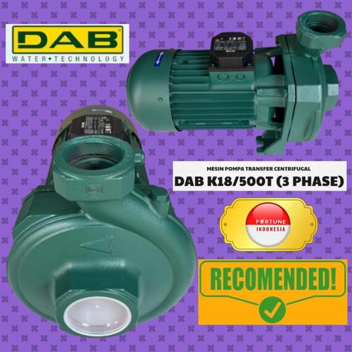 Jual Mesin pompa air Transfer Centrifugal DAB K18/500T, Italy 5Hp 380volt Single Impeller 3 ...