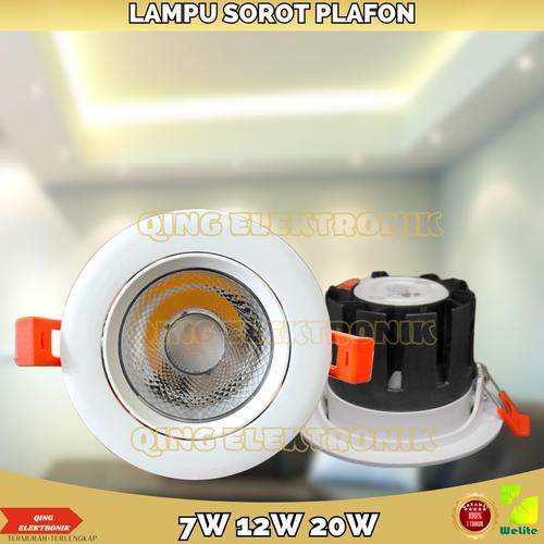 Promo Lampu Sorot Plafon COB LED Spot Light 7W 12W 20W Beam Angle 15 Derajat - 7W - 3.42inci ...
