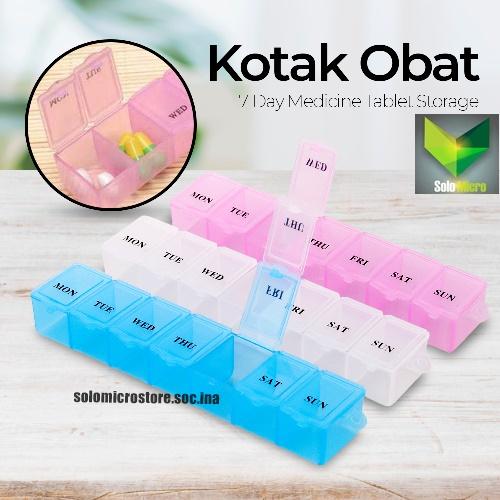 Jual KOTAK Box Obat 7 Day Medicine Tablet Storage MS01 MultiColor ...