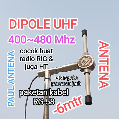 Jual ANTENA DIPOLE UHF 400~480Mhz kabel -6mtr - Kab. Bogor - Paul Antena | Tokopedia