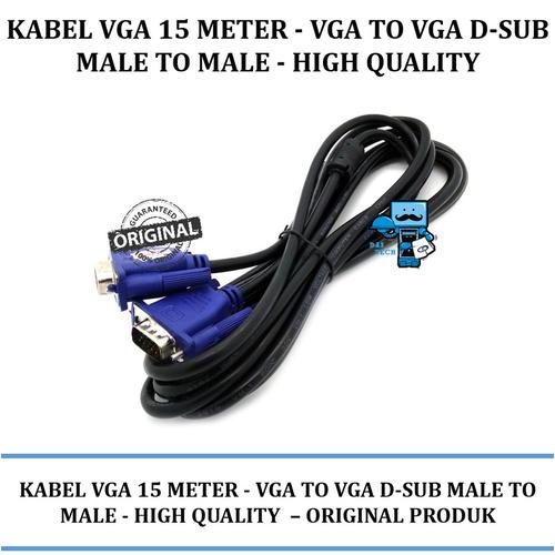 Jual KABEL VGA 15 METER - VGA to VGA D-Sub Male to Male - High Quality ...