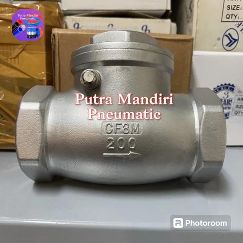 Jual SWING CHECK VALVE 4" INCH STAINLESS STEEL 316/ ONE WAY VALVE ...