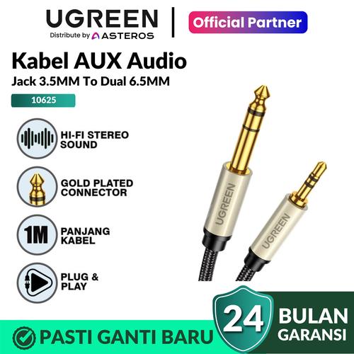 Jual UGREEN Kabel Aux Jack 3.5mm To 6.5mm 6.35mm Audio TRS Stereo 1M 10625 - Kota Makassar ...