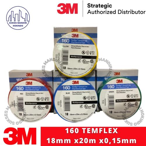 Promo Isolasi Listrik 3M Vinyl Electrical Tape 18mm x 20m x 0,15mm ...