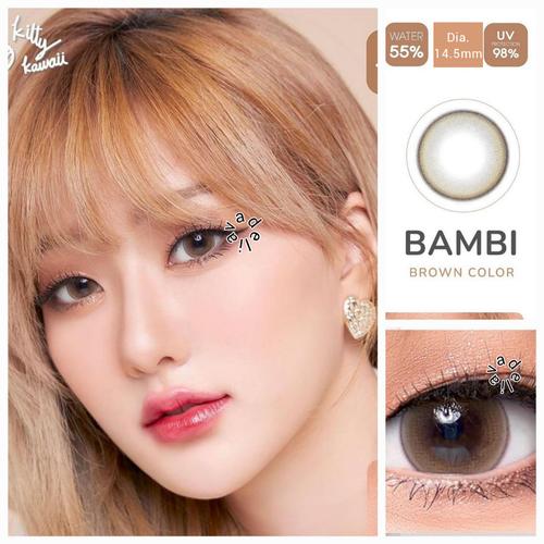 Promo Softlens Bambi Brown Grey Hazel Dia.14.5 mm Normal & Minus ( -0. ...