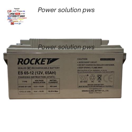 Jual Battery Rocket ES65-12 12V 65Ah. Baterai Ups Rocket ES 65-12 ...