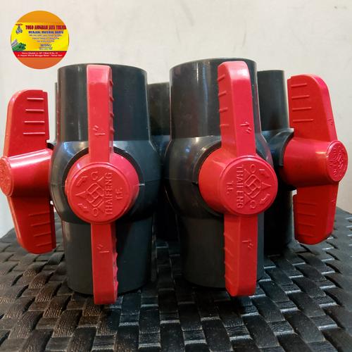 Jual Ball Valve PVC/ Ball PVC Drat Dalam ukuran 1" inch - merk Thaifeng ...