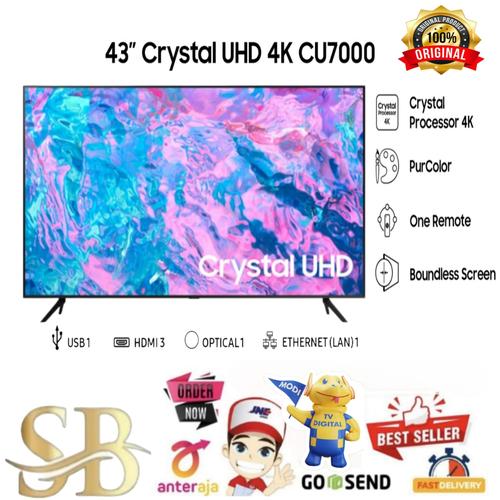Jual SAMSUNG 43CU7000 SMART LED TV 43 inch Crystal UHD 4K - UA43CU7000K - Kota Tangerang Selatan ...