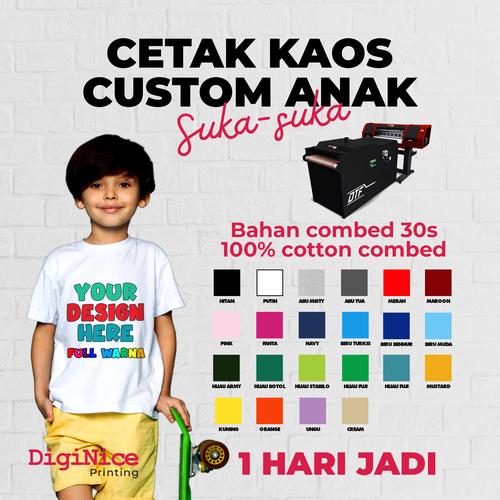 Jual Kaos Anak/kids Sablon Custom Design Bebas Full Warna - Kid 3 ...