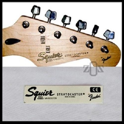 Jual Decal Stiker Sticker Headstock Gitar Guitar Squier Stratocaster ...