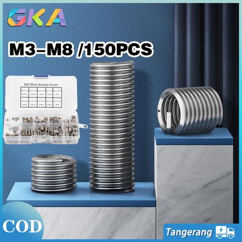 Jual 【150 PCS】Recoil Baut M3-M4-M5-M6-M8/Insert Screws Repair Kit ...