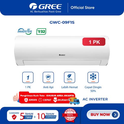 Promo GREE AC Inverter 1PK - F1S SERIES - GWC-09F1S - Putih Cicil 0% 3x - Jakarta Utara - GREE ...