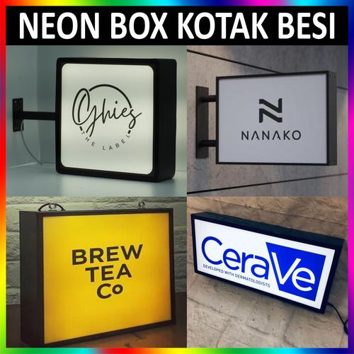 Jual NEON BOX KOTAK BESI GALVANIS 1 & 2 SISI + BRACKET KUAT HIGH ...