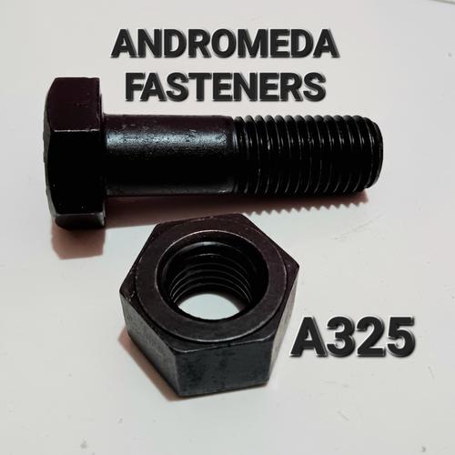 Jual BAUT MUR HTB A325 ASTM 1/2 X 1 1/2" / HEX BOLT A325 + NUT 2H ...