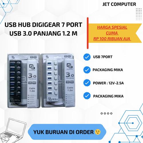Jual Usb hub 7port Usb 3.0 panjang 1,2 meter - Kota Semarang - JEDATA ...