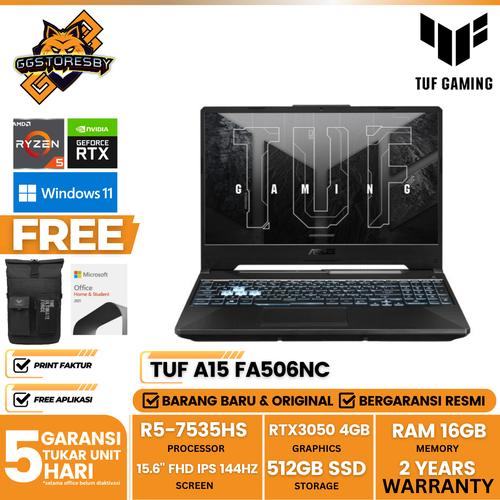 Promo LAPTOP ASUS TUF A15 FA506NC-R535B3T-O | R5-7535HS 16/512 RTX3050 ...