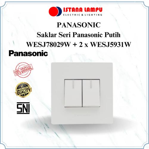 Jual Saklar Seri Panasonic Putih WESJ78029W + 2 x WESJ5931W - Kota ...
