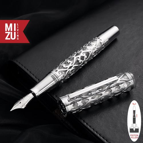 Jual HONGDIAN D1 Skeleton Overlay Piston Filler Fountain Pen ...