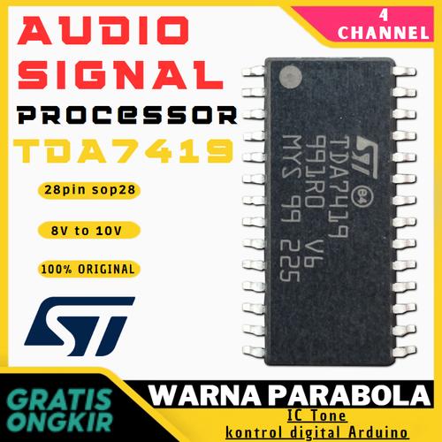 Jual IC TONE CONTROL DIGITAL TDA7419 / IC AUIDO PROCESSOR 4 CHANNEL TDA ...
