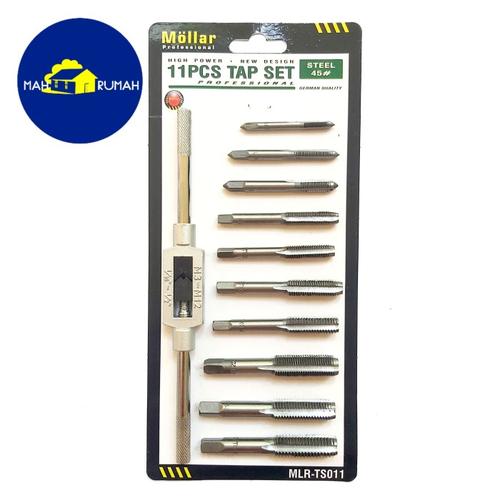 Jual Hand TAP Die Set 11pcs Alat Snai Senai Ulir Drat Baut Mur M5 M6 M7 ...