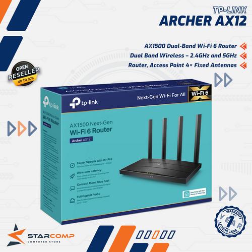 Promo TP-Link Archer AX12 AX1500 Wi-Fi 6 Wireless Dual-Band Gigabit ...