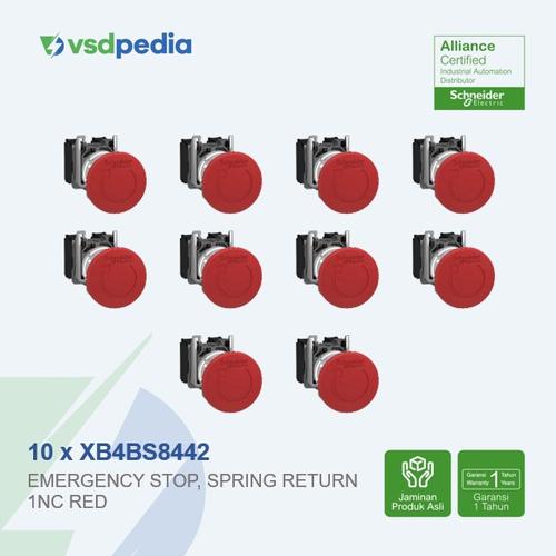 Promo Schneider D40 EMERGENCY STOP TTR HEAD XB4BS8442 x 10 Cicil 0% 3x ...