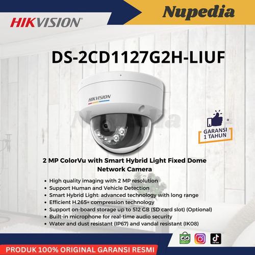 Jual HIKVISION DS-2CD1127G2H-LIUF IP CAMERA + AUDIO 2MP ColorVu with ...