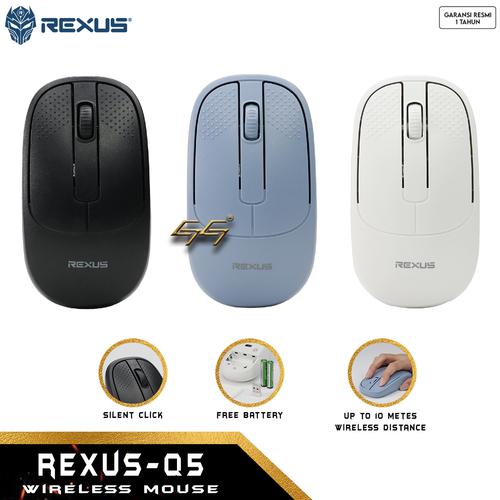 Promo REXUS Q5 Q-5 Q 5 Mouse Office Wireless Silent Click - Hitam ...
