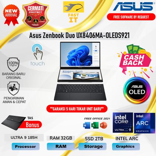 Jual Asus Zenbook Duo UX8406MA OLEDS921 ULTRA 9 185H 32GB 2TB - INKWELL GREY - Jakarta Pusat ...