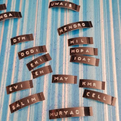 Jual CUSTOM LABEL STICKER 3D EMBOSS TIMBUL - 3D BIRU - Kab. Tangerang ...