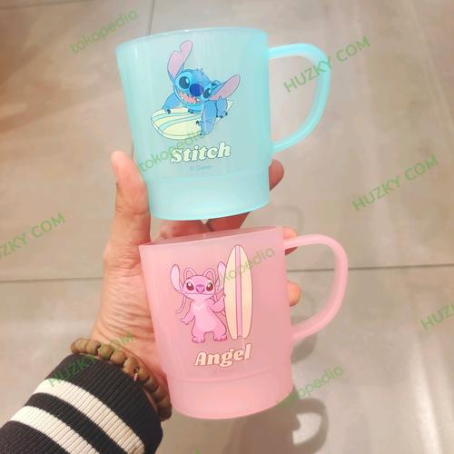 Jual MINISO Gelas Plastik / Bathroom Cup Lilo & Stitch (Angel / Stitch ...