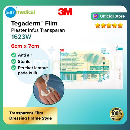 Jual 3M Tegaderm 1623w plester infus set transparant I.V film 6x7CM PCS ...