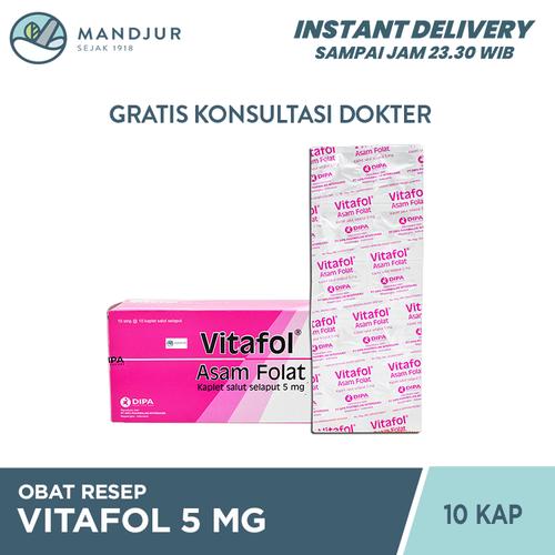 Jual Vitafol Asam Folat 5 mg 10 Kaplet / Vitamin Asam Folat - Jakarta Pusat - Apotek Mandjur ...