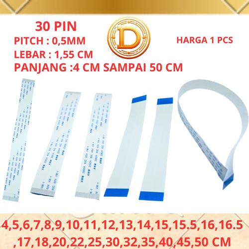 Jual Kabel flexibel lcd 30 pin panjang 4 cm sampai 50 cm lebar 1,55 cm ...