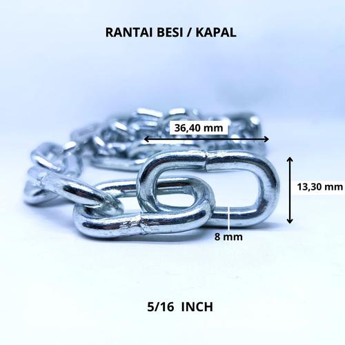 Jual Rantai Besi Galvanis 5/16 Inch | Rantai Kapal /Motor/Mobil/ Rantai ...