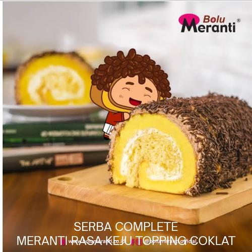 Jual BOLU GULUNG MERANTI RASA KEJU TOPPING COKLAT COKELAT OLEH OLEH ...