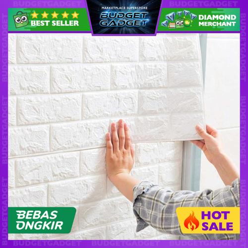 Jual Sticker Wallpaper Tembok Bata Putih Timbul 3D Embosed - Jakarta ...
