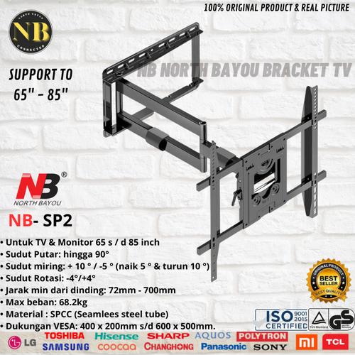 Jual NBSP2 North Bayou NB SP2 40"-80" TV BREKET SWIFFEL BRACKET TV 80 ...