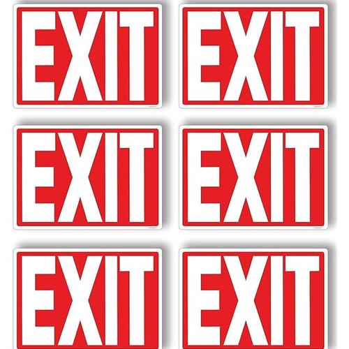 Jual 6 X Exit Sign Stickers Exit Signs Designed As Per Nfpa Safety ...