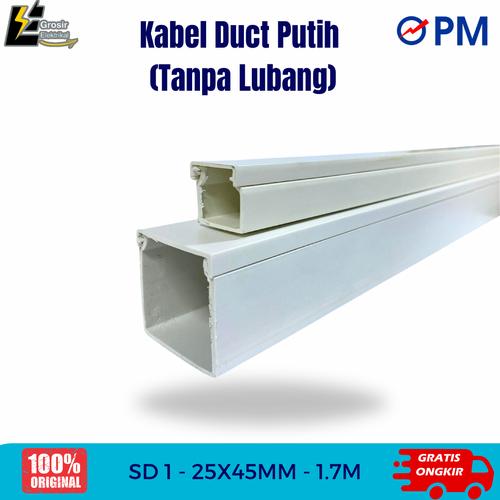 Promo KABEL DUCT/CABLE DUCT PVC TYPE SD - 1 25X45 PUTIH 1.7meter ...