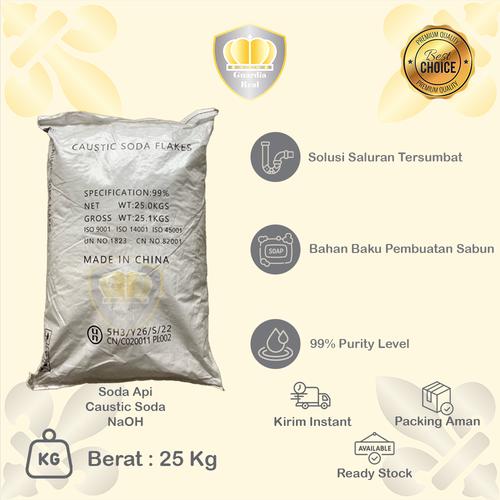 Jual Soda Api 25 Kg/ Caustic Soda Flakes 25 Kg/ NaOH 25 Kg/ Soda Api ...