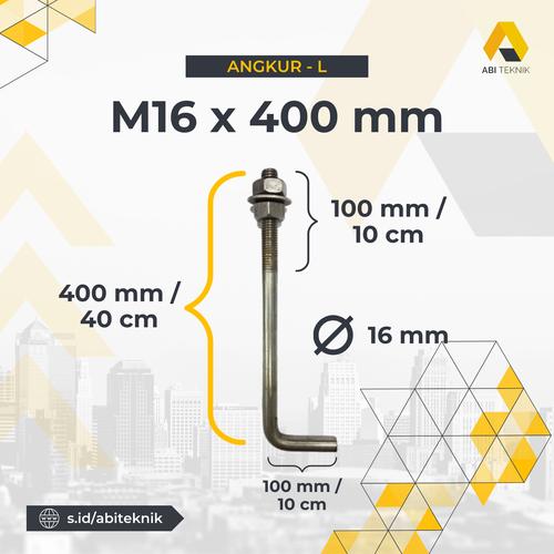 Jual Anchor Bolt L / Baut Angkur L 5/8" / M16 x 400 mm - Behel (ST37 ...