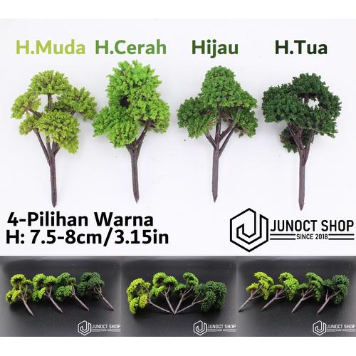 Jual Maket Pohon Daun Hijau 80mm 8cm 3.15in 7-Ranting Daun Lepas Pasang ...