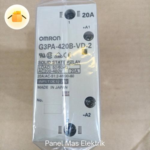 Jual Solid State Relay Omron G3PA-420B-VD-2 200-480VAC 50/60Hz 20A ...