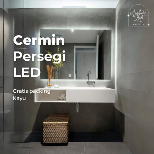 Promo Cermin LED Persegi Panjang Cermin LED Kamar Mandi Dekorasi ...