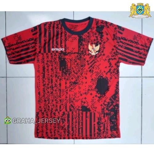 Jual Jersey TIMNAS Training Match 2024 Merah ERSPO Latihan Terbaru ...